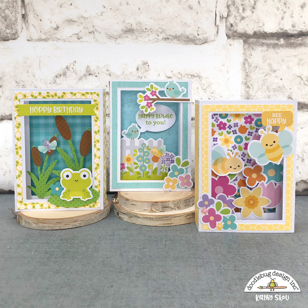Doodlebug Design Inc Blog: SIMPLY SPRING | Shadow Box Cards with Kathy