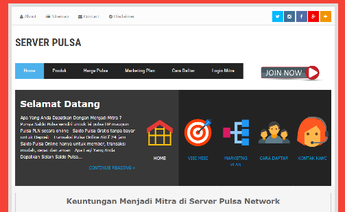 Website Pulsa Keren Cocok Untuk Server Pulsa Dan Konter