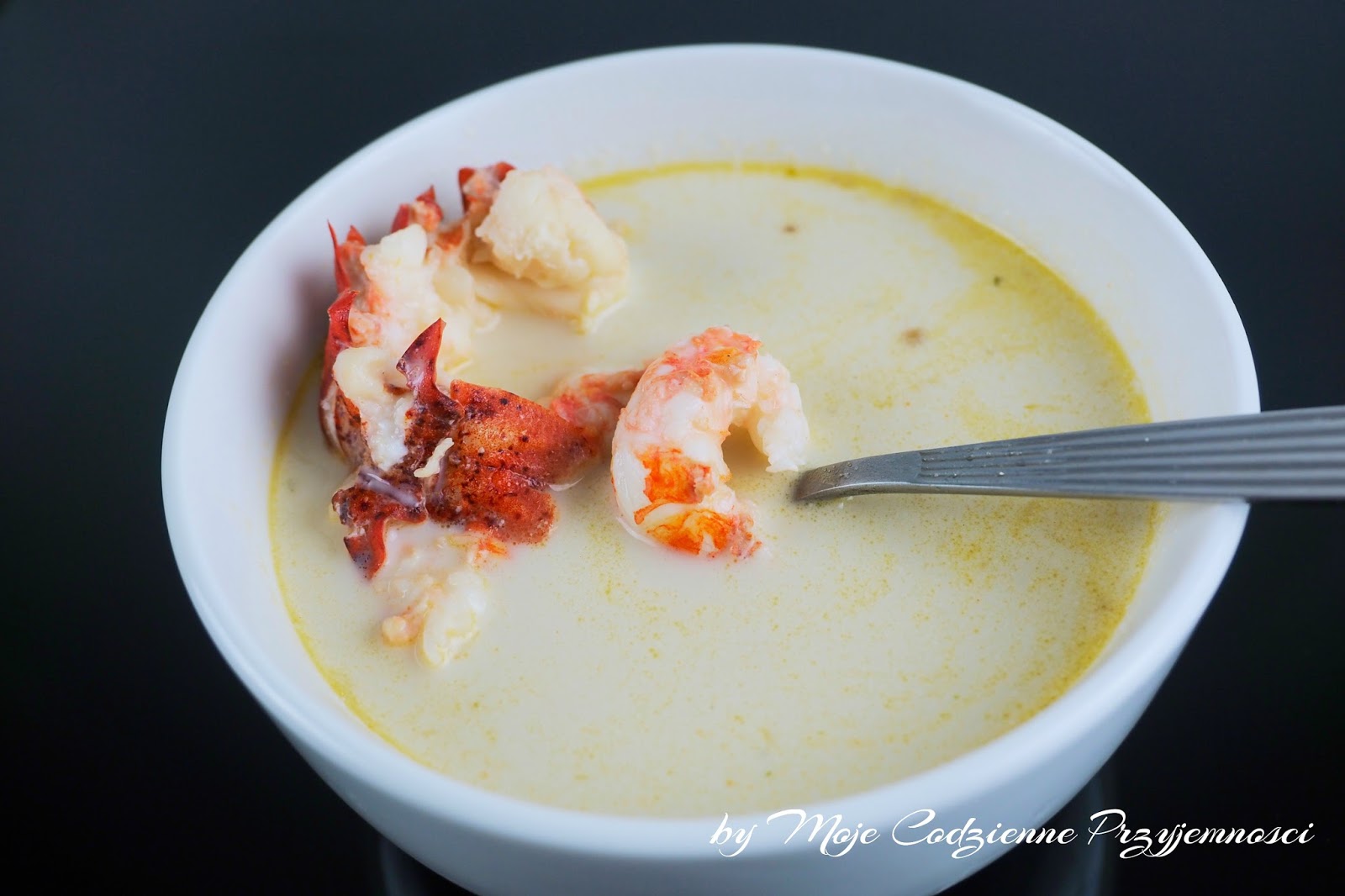 Moje codzienne przyjemności...: ZUPA Z HOMARA I LANGUSTYNEK