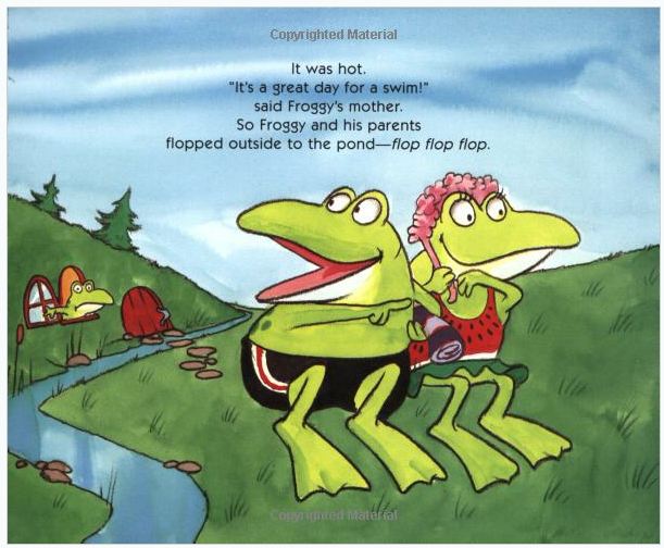 Froggy Learns To Swim Coloring Pages