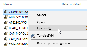 Parts: Select and Open Library Files