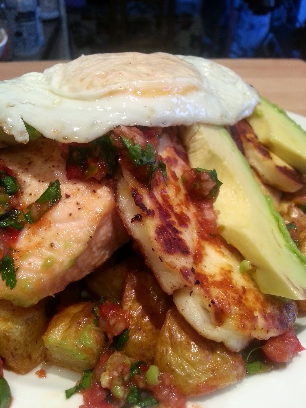 Slimming World Delights: Mexican Salmon Stack