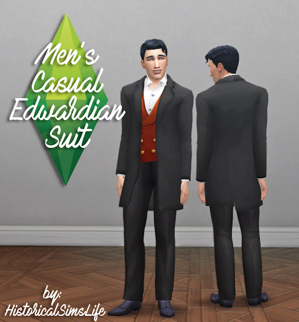 TS4: Men's Casual Edwardian Suit | History Lover's Sims Blog