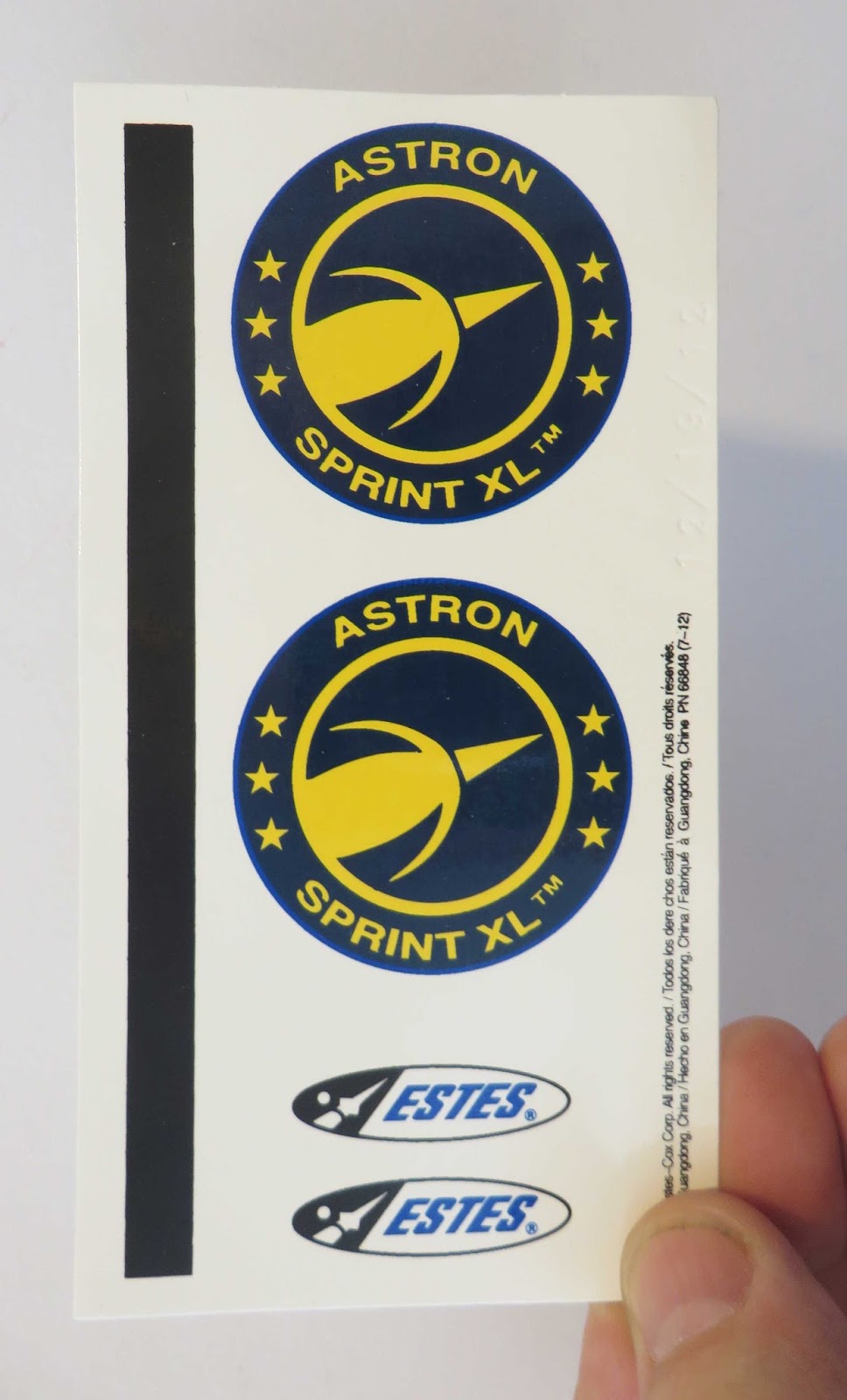 Model Rocket Building: Estes Sprint XL #7224 Build, Part 8, Decals