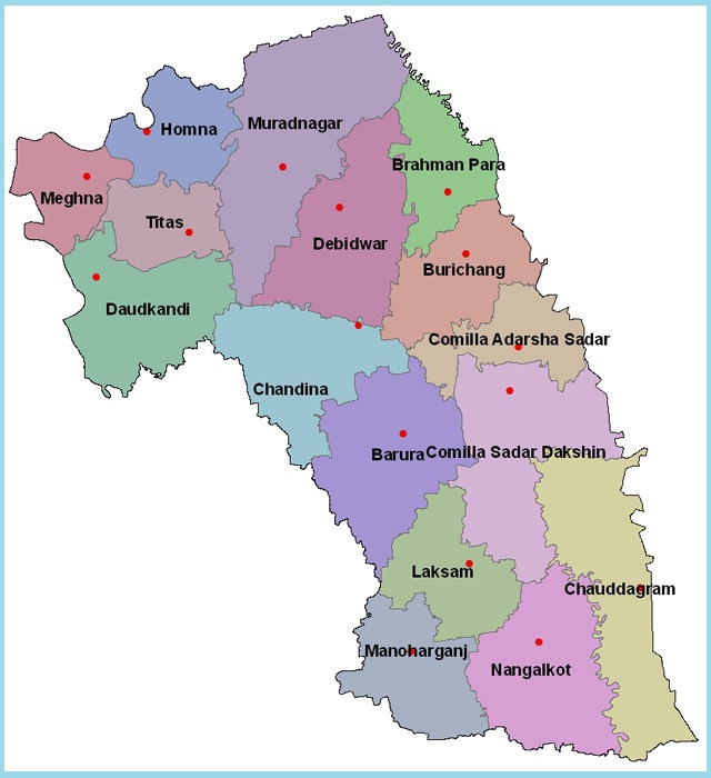 Homna - Comilla: Total 16 Upazilas under Comilla district