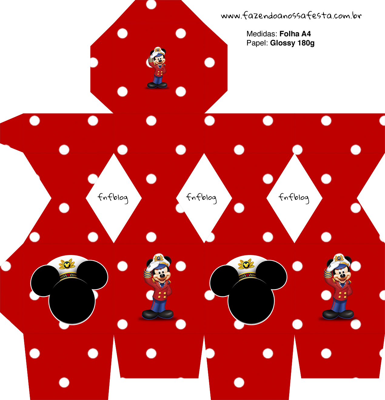 Mickey Sailor: Free Printables Boxes. - Oh My Fiesta! in english