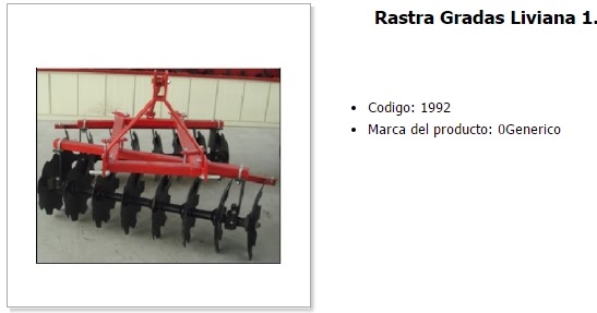 Rastras, área de trabajo de 1,5 metros/ 16 discos de 18"