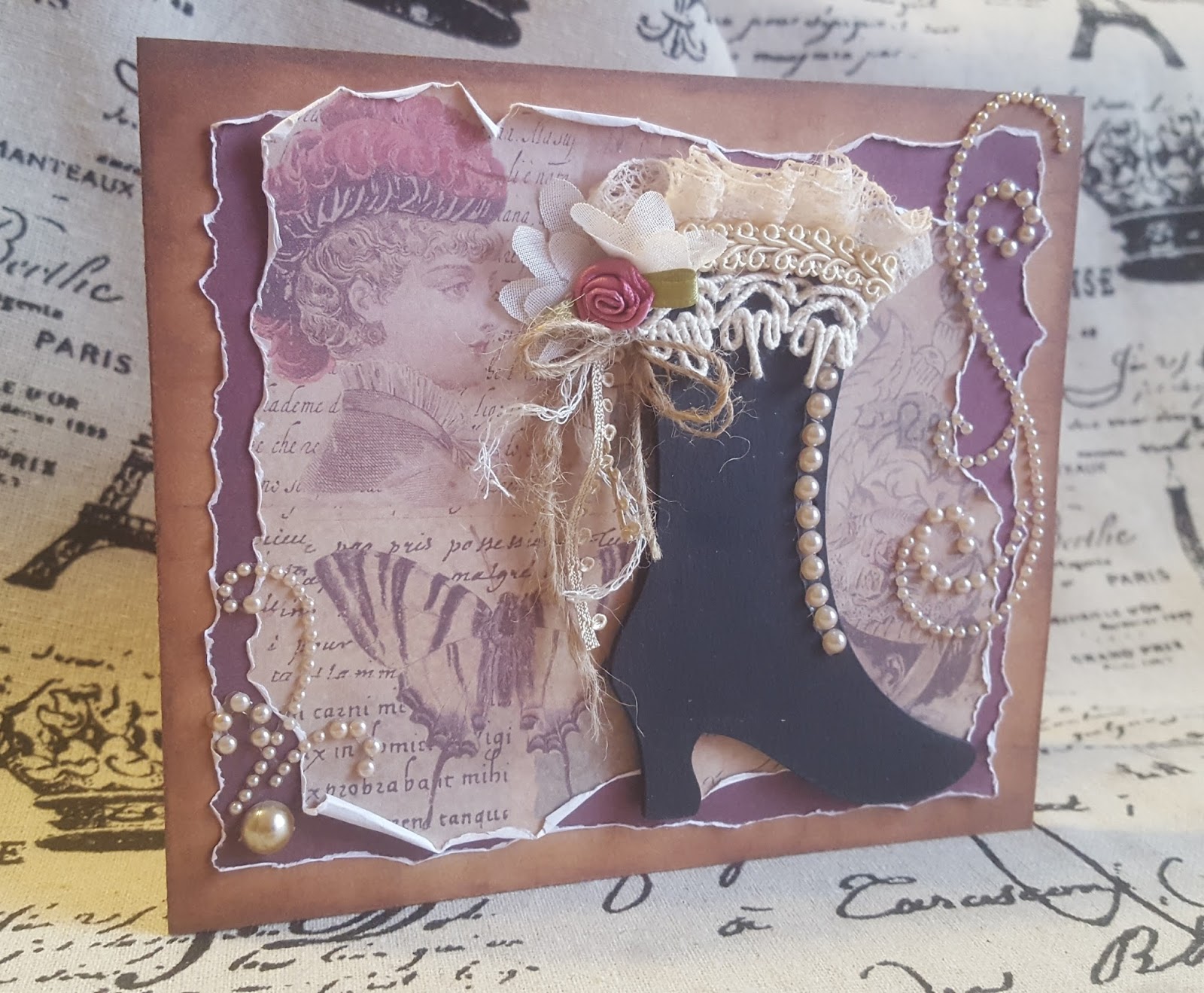 Want2Scrap: Shabby Victorian Card