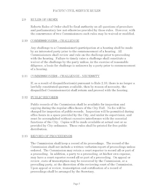 Committee To Recall Cy Sun: Civil Service Rules