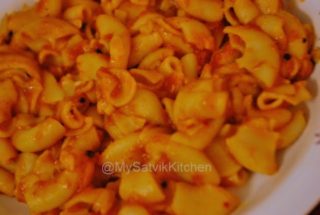 MY SATVIK KITCHEN: MACARONI PASTA (SOUTH INDIAN STYLE)