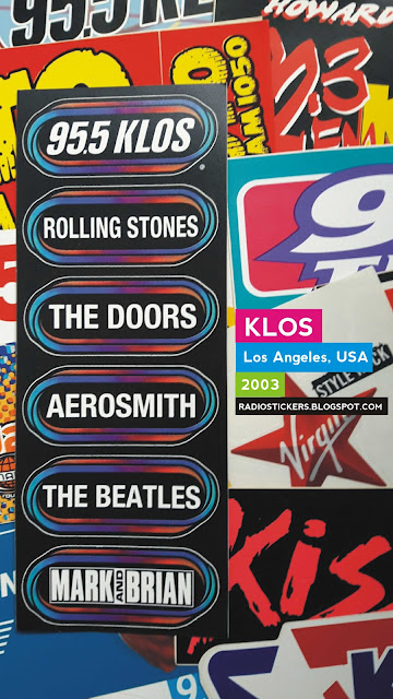 RADIO station stickers... and more!: 95.5 KLOS, Los Angeles (1981 - 2012)