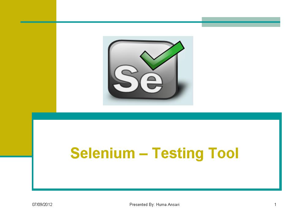 All about testing: Selenium Overview