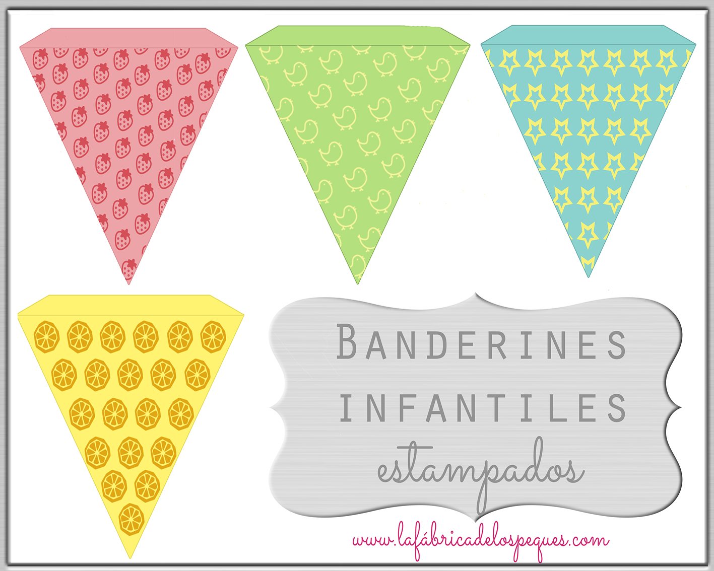 Banderines infantiles para fiestas - La fábrica de los peques