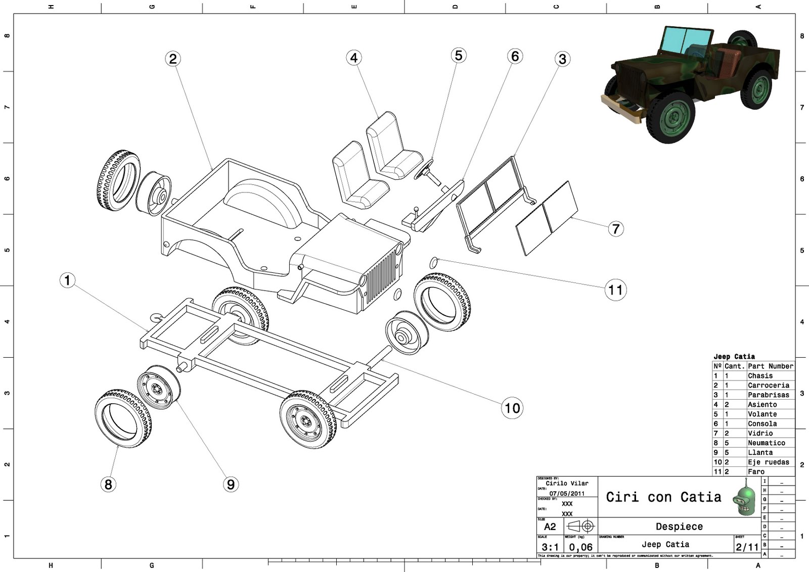 Planos ...con ciri: Planos del Jeep