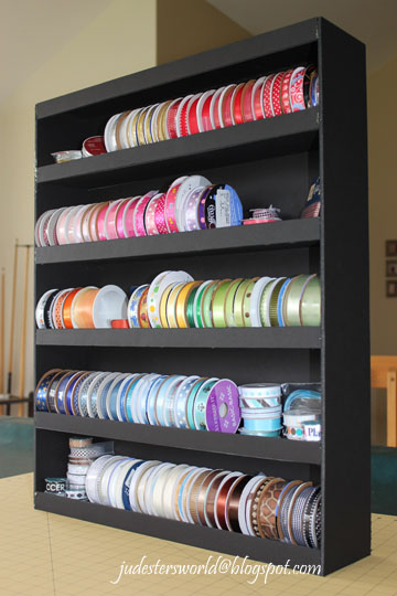 Judester's World: Ribbon Shelf made from Foam Core Board