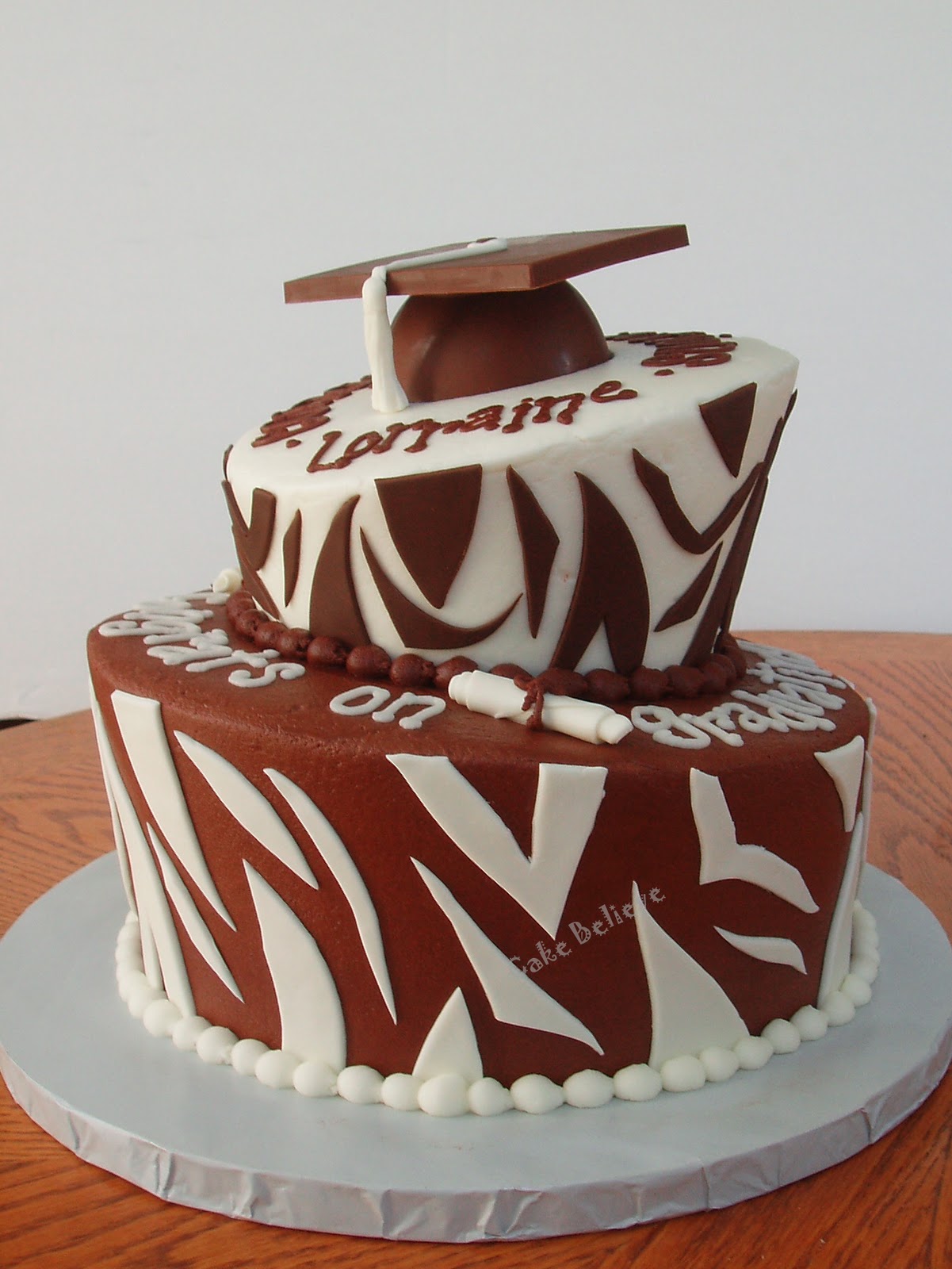 Cake Believe: Topsy Turvy Chocolate Graduation