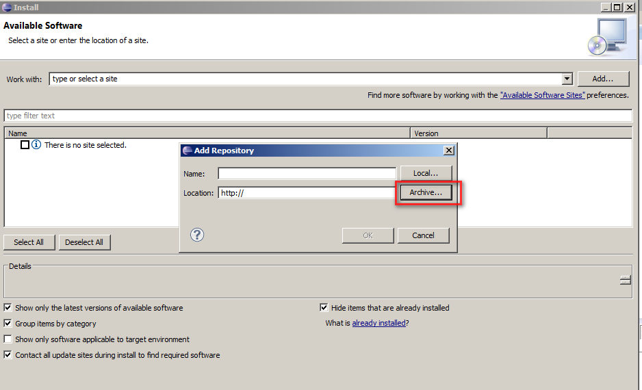 Java Developer Tools: Installation of Eclipse Plugins