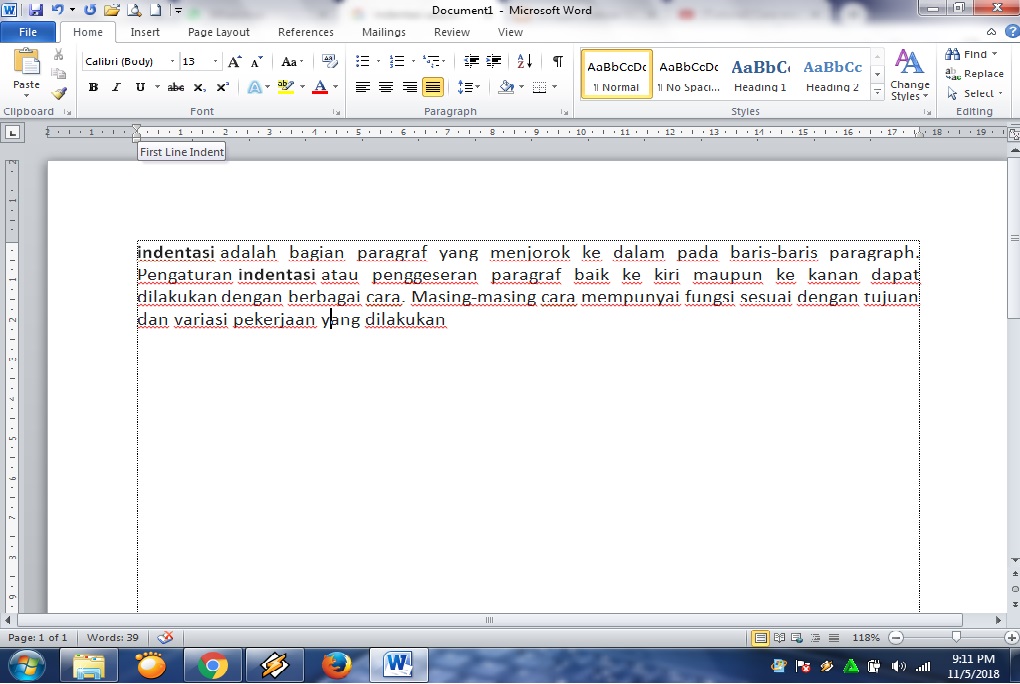 Belajar Microsoft Office: Macam-macam Indentasi pada Ms. Office Word
