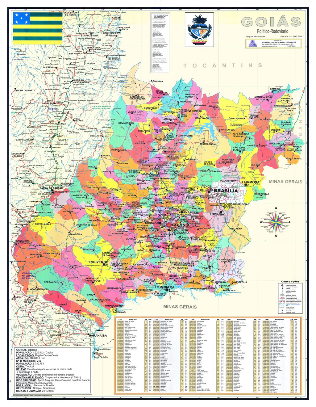Mapas do Estado de Goiás