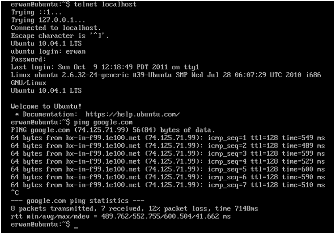 Teknologi Informasi: TELNET SERVER