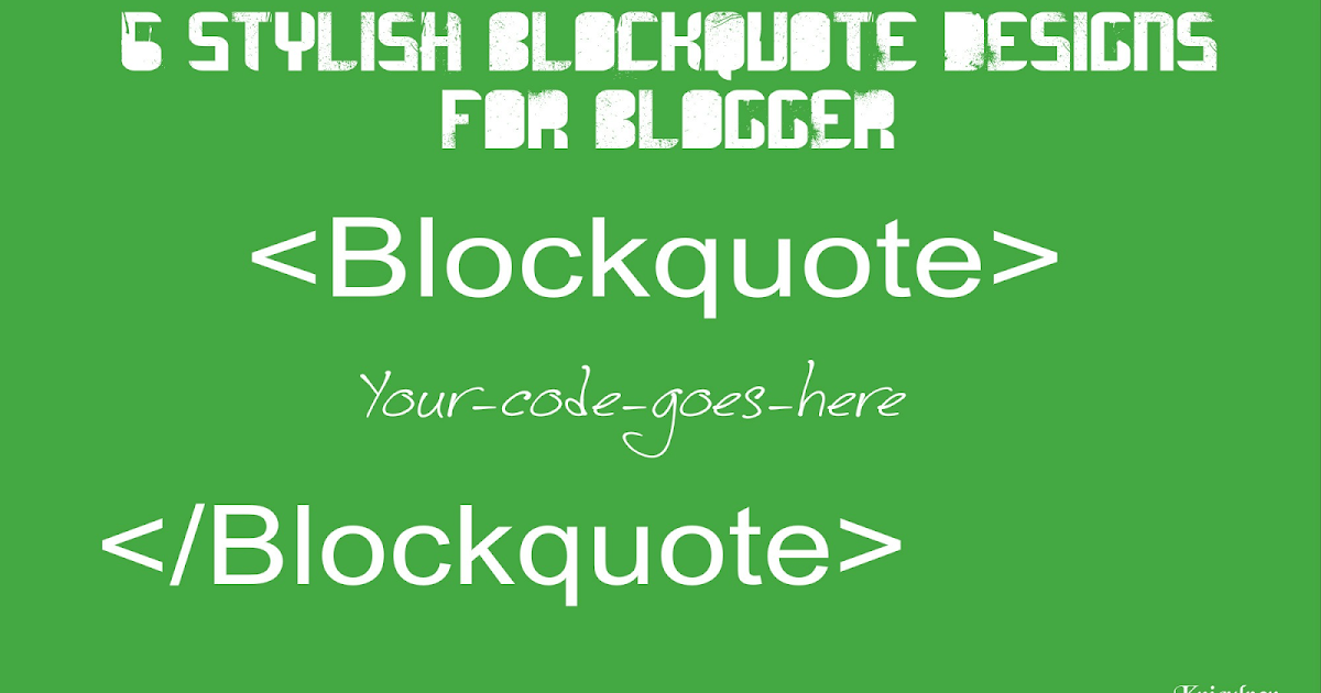 6 Stylish Blockquote Designs for Blogger