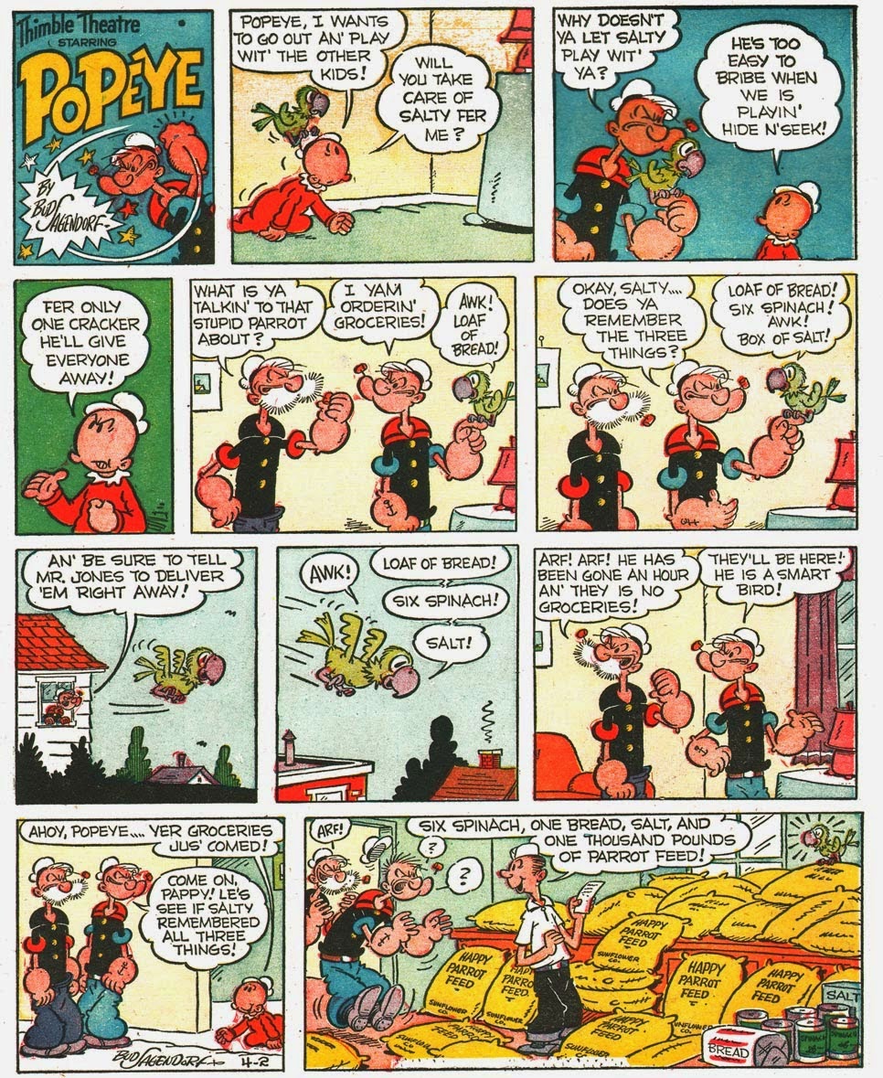 Ominous Octopus Omnibus: Popeye By Bud Sagendorf