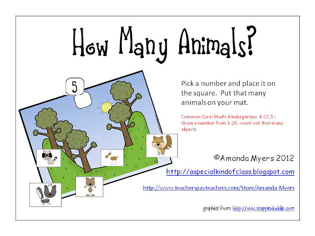 A special kind of class: New Forest Animal Math Work stations