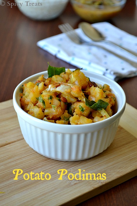 Spicy Treats: Potato Podimas / Urulai Kizhalangu Podimas / Potato Dry Curry