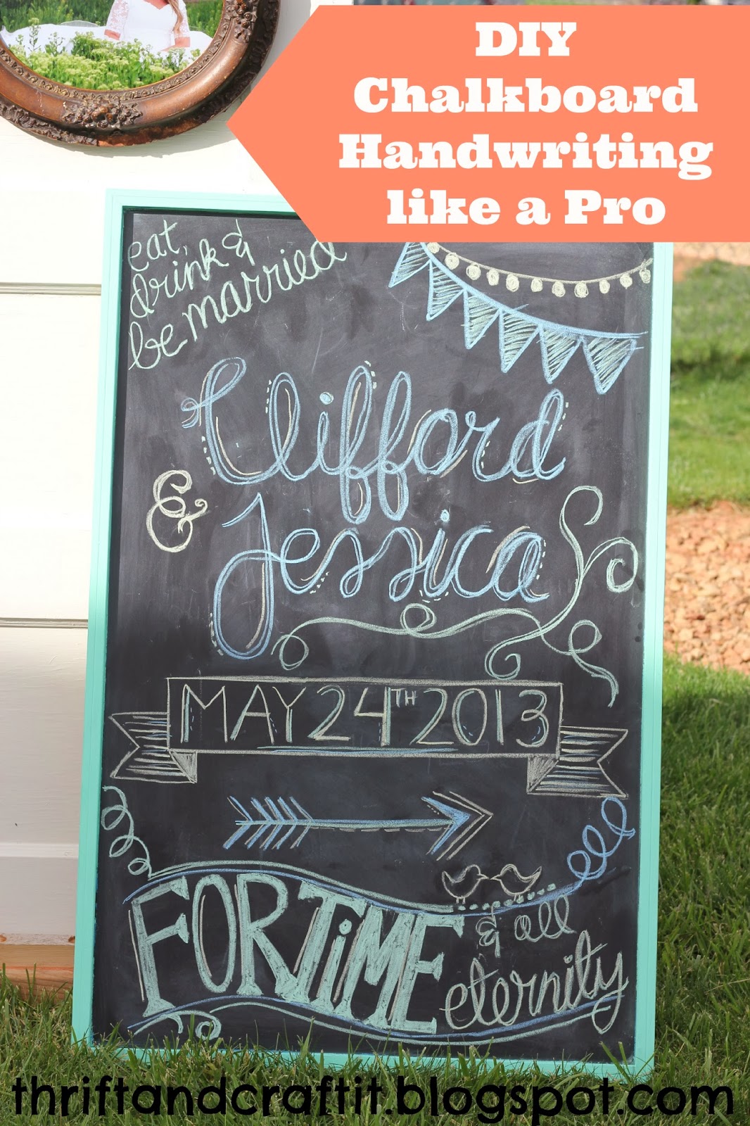Thrift and Craft It: Fake it til' You Make It-- Chalkboard Handwriting ...
