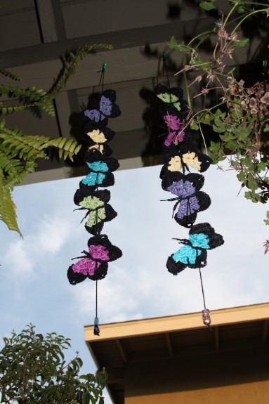 Spiderling Dreams: Butterflies on a string!