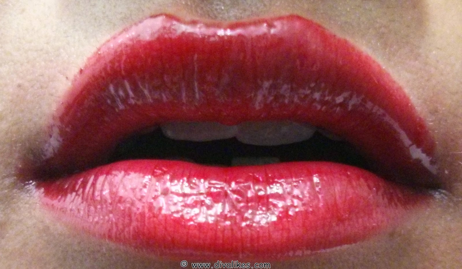 NYX Brush On Lip Gloss Red Lips Review | Diva Likes