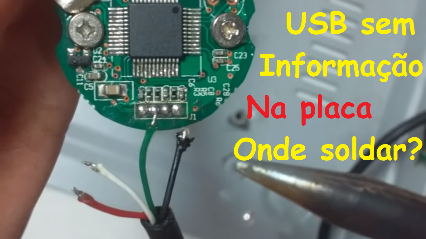 Como descobrir onde soldar os fios USB com e sem informação na placa ...