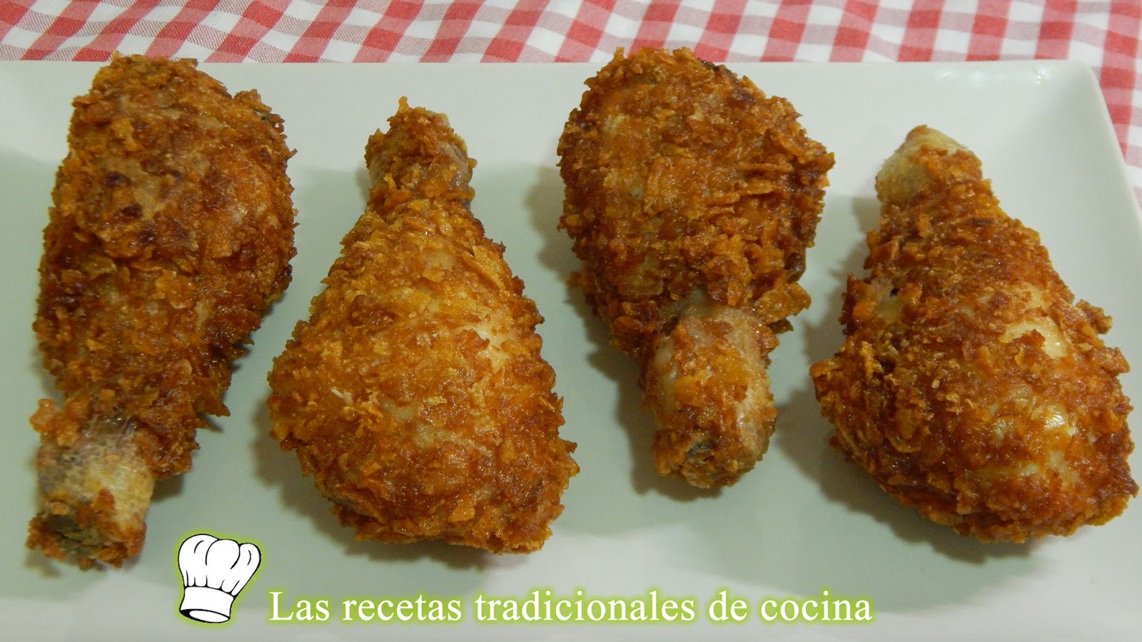 Receta de pollo rebozado con copos de maiz muy crujiente