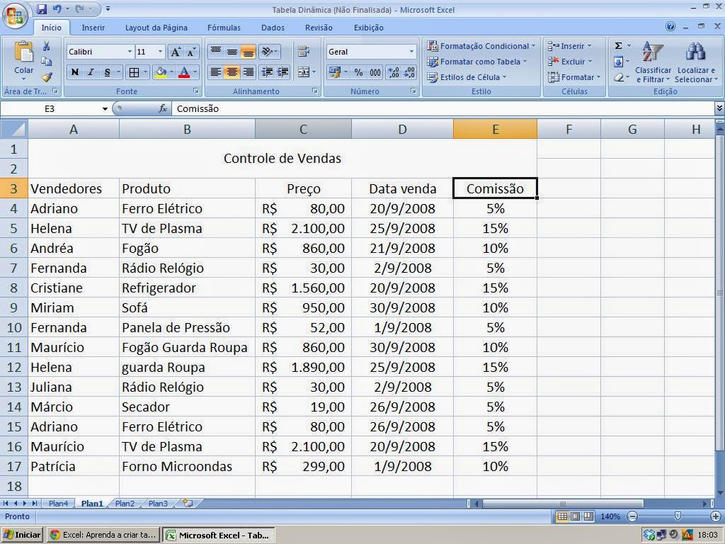 Lista De Exercicios Excel - RETOEDU
