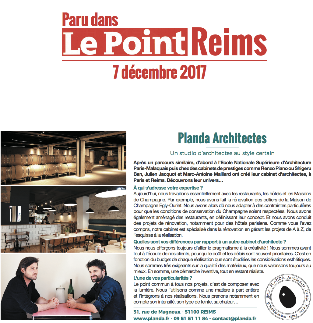 PLANDA Architectes Reims / Paris