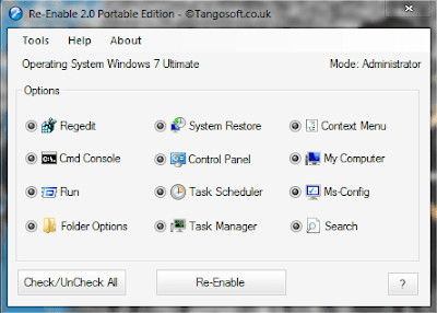 Re-Enable Portable 2.0.1.0 Mengembalikan Task Manager,Cmd,Regedit yang ...