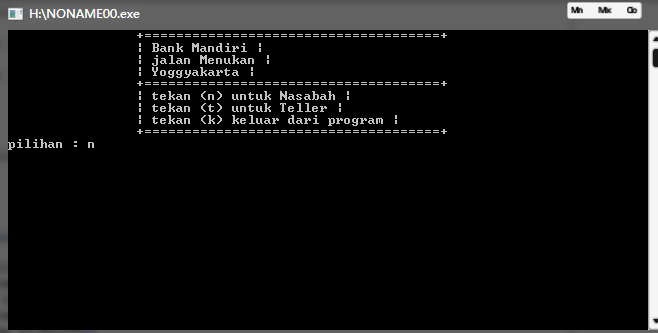 Contoh Program Queue (antrian bank) C++