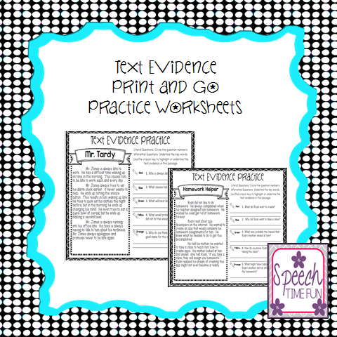 Expressing Evidence Therapy Ideas! - Speech Time Fun: Speech and ...