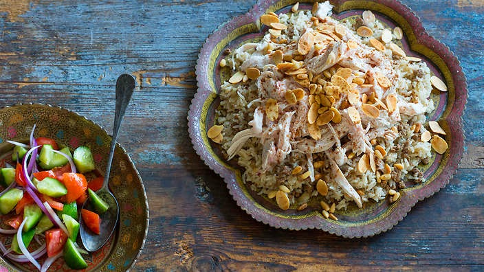 Lebanese chicken and rice (riz ala’ dajaj) recipe | LEBANESE RECIPES