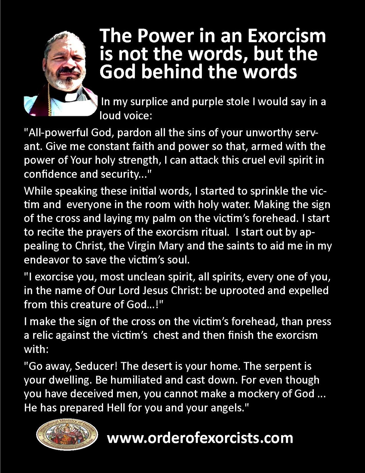 Order of Exorcists - The Sacred Order of Saint Michael the Archangel ...