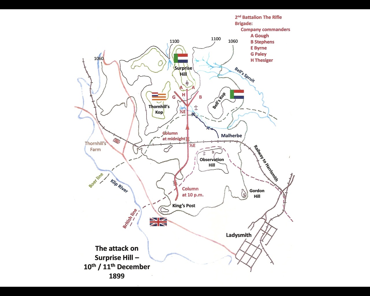 Surprise Hill: 44. Robin Smith's map of the attack