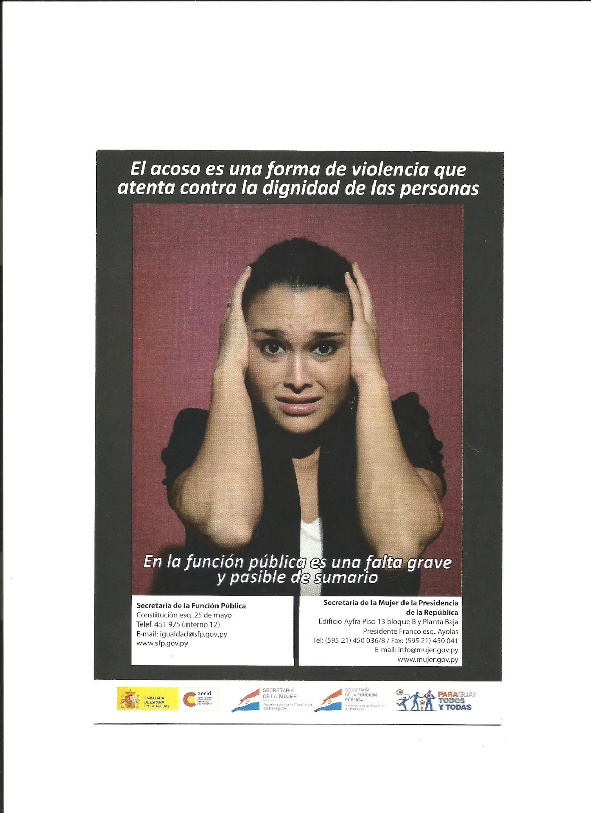 CAMPAÑA CONTRA EL ACOSO LABORAL EN LA FUNCIÓN PÚBLICA. CAMPAÑA CONTRA EL ACOSO LABORAL EN LA FUNCIÓN PÚBLICA.