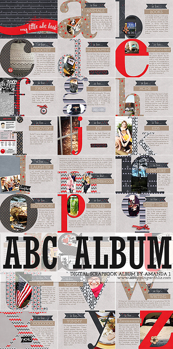 Amanda's ABC Album: Finished and Printed / Scrapping with Liz