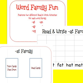 Word Family Fun | Time 4 Kindergarten