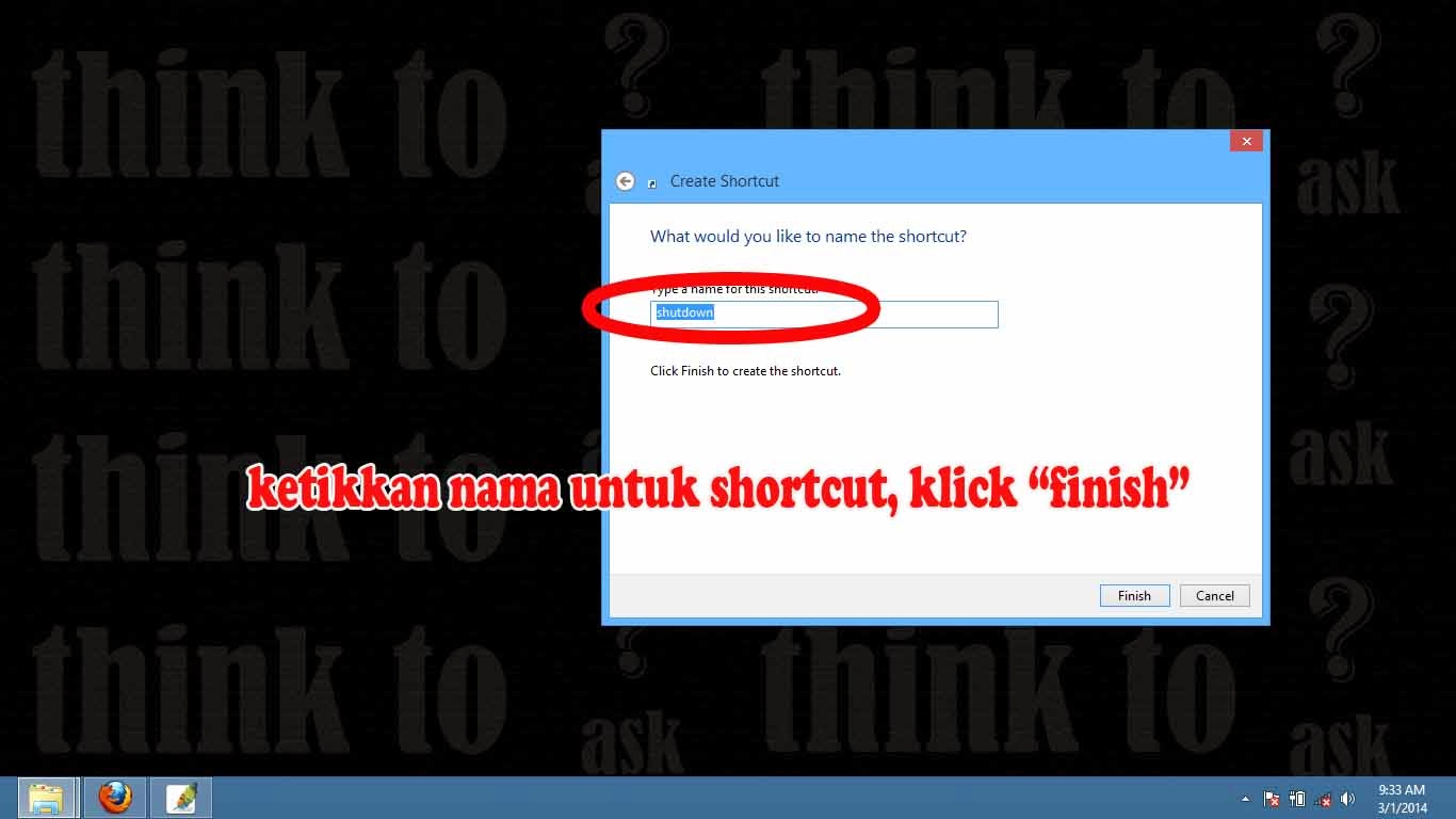Membuat shortcut shutdown windows 8 ~ OCSELUM