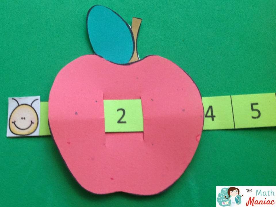 The Elementary Math Maniac: Wormy Apple Counting Strips