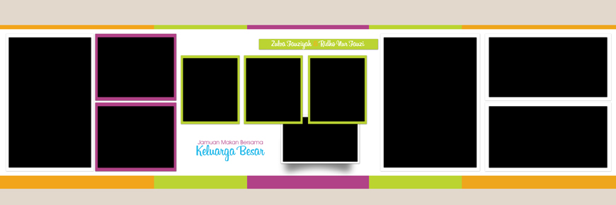 Template Album Kolase Wedding 20x60 - PINK 001 - Album Kolase Wedding ...