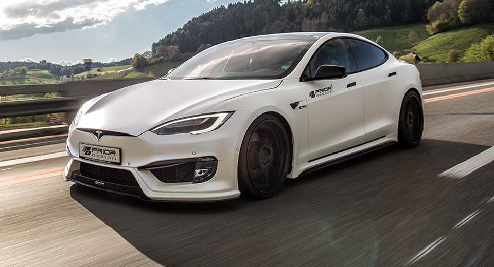 Prior Design Tesla Model S Turns the Sedan Into a Sleek Matte White ...