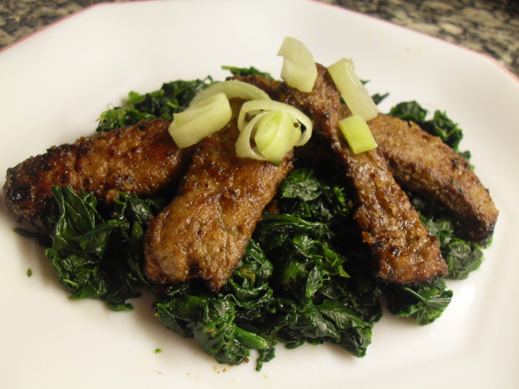 Paprika En La Cocina: Hígado salteado con espinacas y jengibre