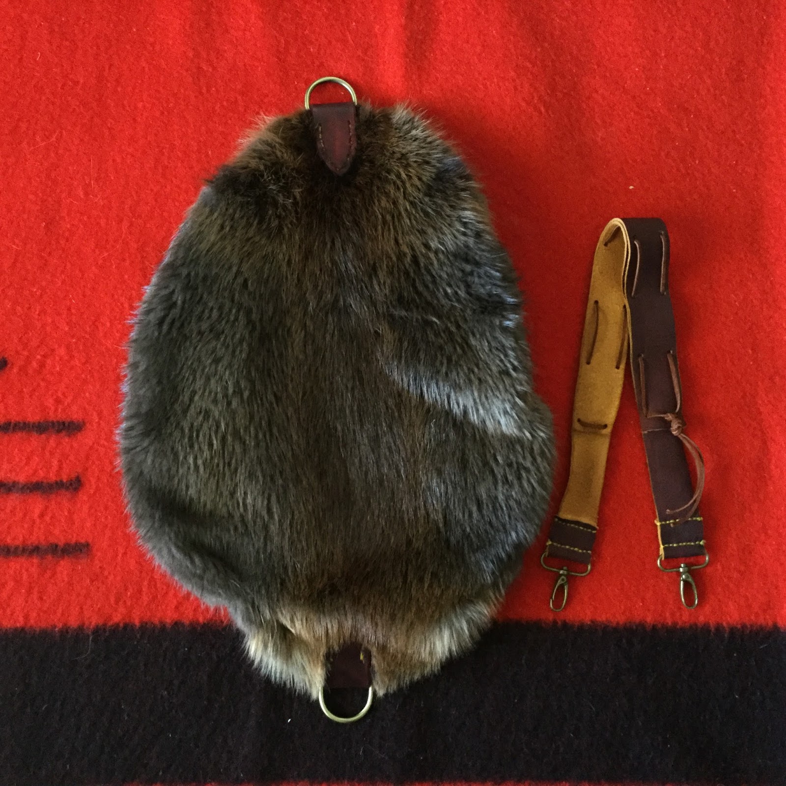 Beaver Pelt Snap Sack - A multi purpose bag